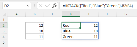 Excel HSTACK function | Exceljet